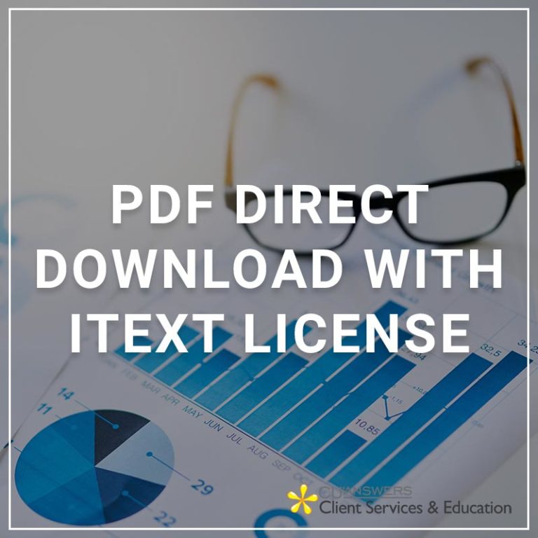 PDF Direct Download with iText License - CU*Answers Store