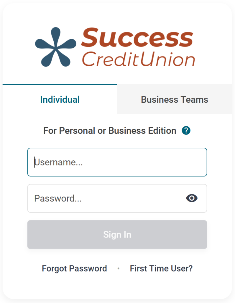 Online Banking Login Widget | CU*Answers Store