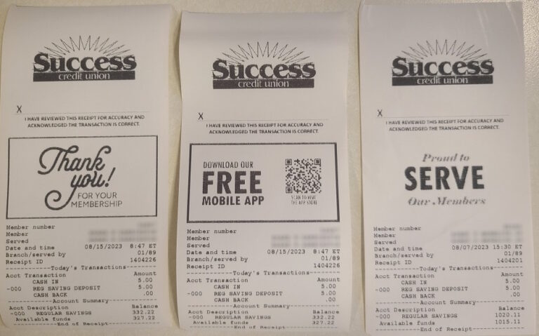 Native Receipts – Marketing Messages - CU*Answers Store